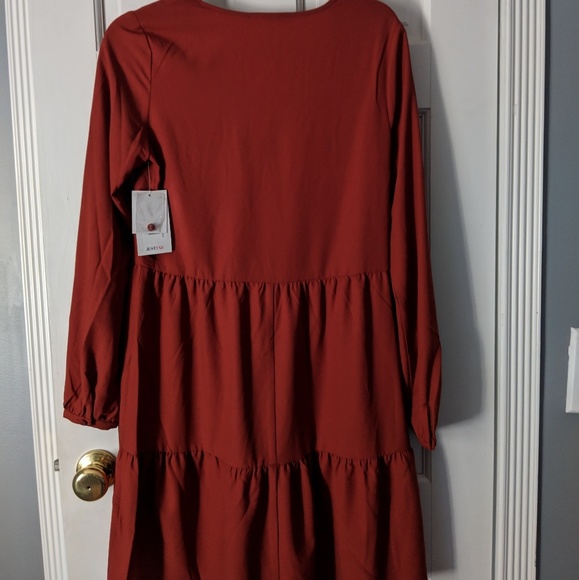 JustFab | Dresses | Rustcolored Justfab Boho Dress Nwt | Poshmark